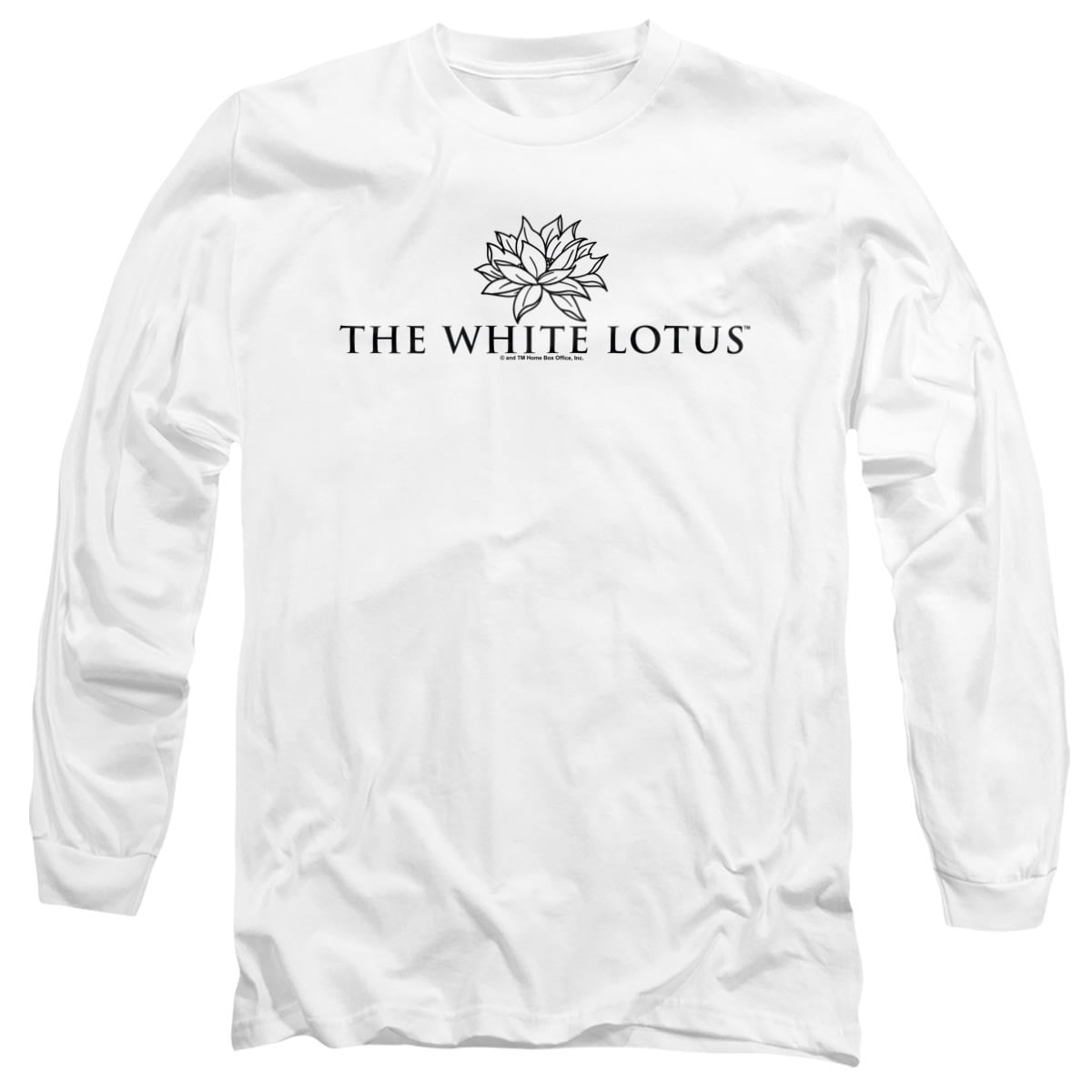 The White Lotus Logo Light Unisex Adult Long-Sleeve T Shirt, White ...
