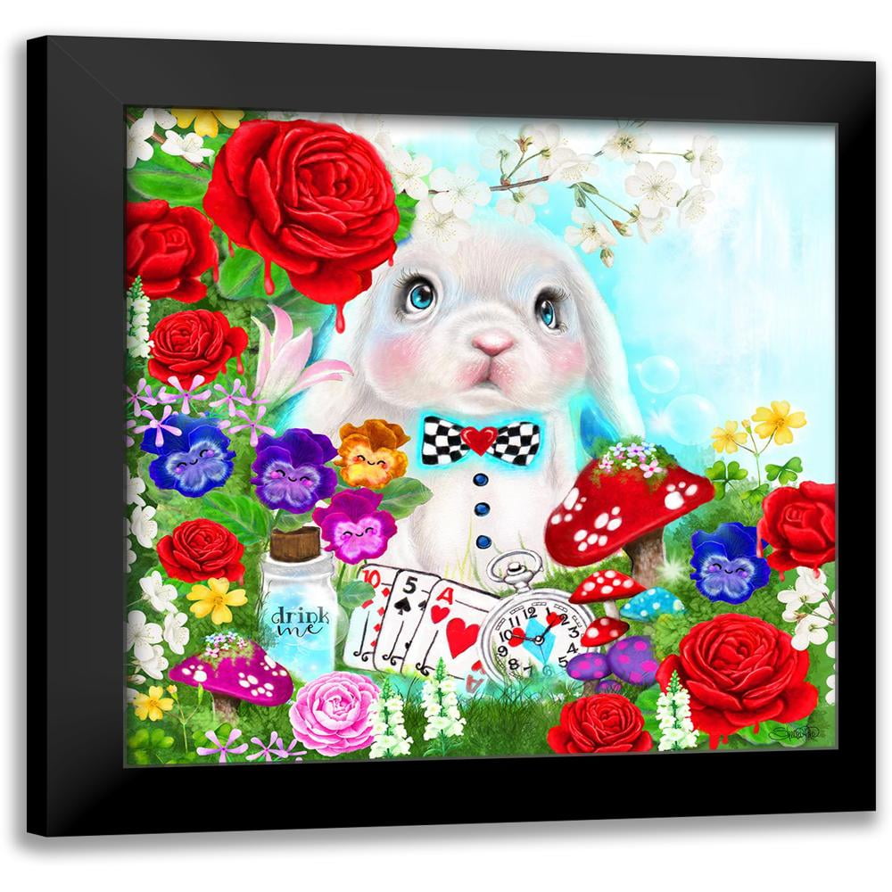 The White Rabbit 15x15 Black Modern Framed Museum Art Print Titled ...