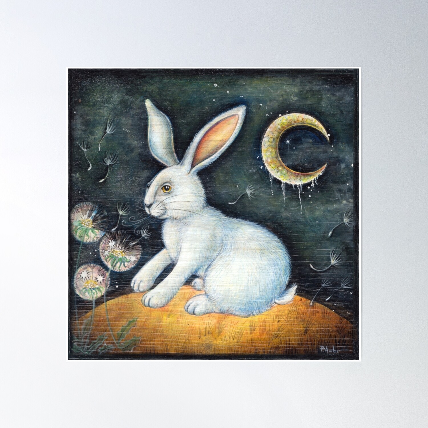 The White Rabbit Poster Wall Art, Modern Wall Decor, 24x24 UNFRAMED ...