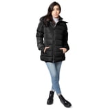 The Whole Shebang Women's Puffer Coat with Faux-Fur Hood, Size S ...