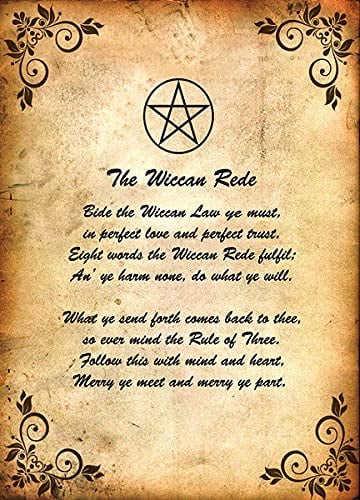 The Wiccan Rule Metal Signs Witch Collection Tin Posters For Home ...