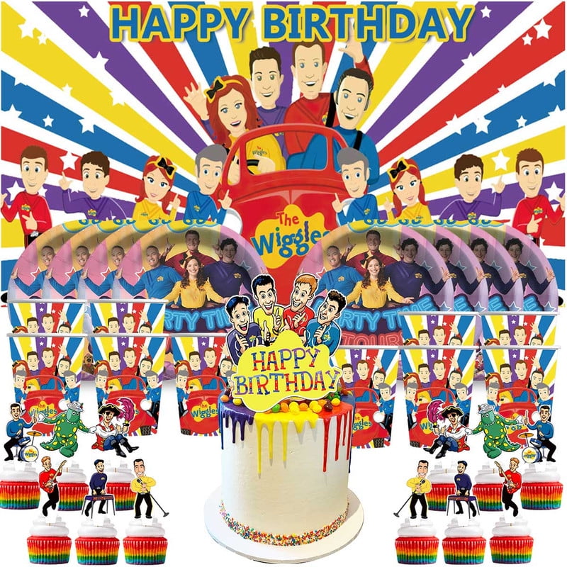 The Wiggles Birthday Cups Party Supplies Decor Backdrop Plates Fans ...