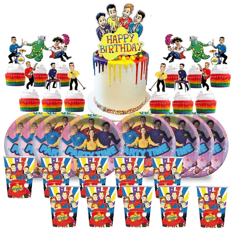 The Wiggles Birthday Cups Party Supplies Plates Fans Decorations Cake ...
