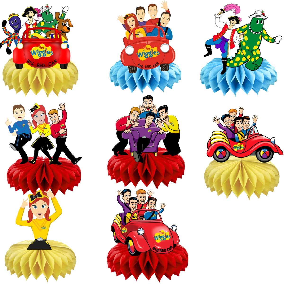The Wiggles Honeycomb Centerpieces Table Toppers Decorations for ...