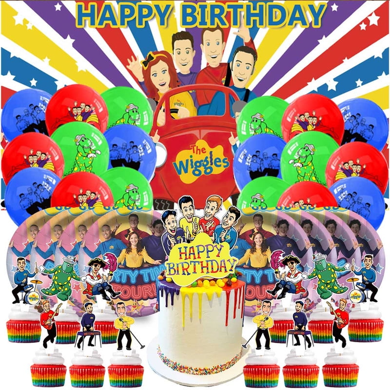 The Wiggles Birthday Party Supplies Balloons Plates Decoration Cake ...