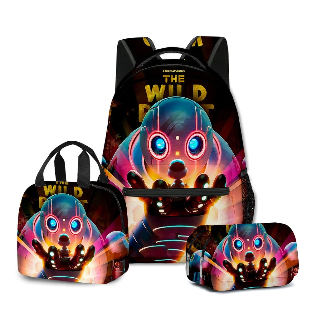 The Wild Robot Anime Travel Backpack for Teens/Womens/Mens/ Casual ...