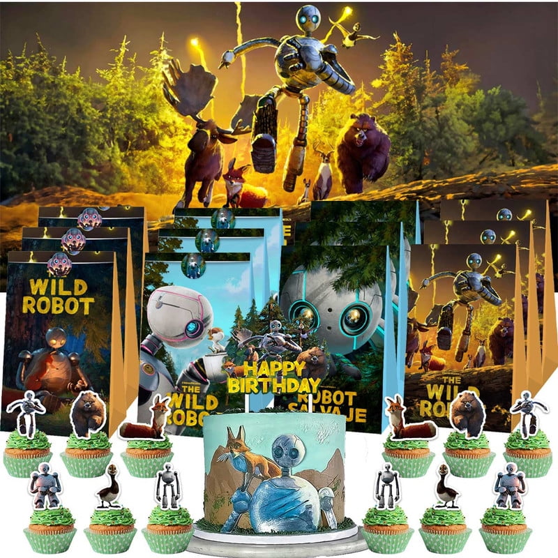 The Wild Robot Goodie Bags Treat Candy Decorations Party Favor Supplies ...