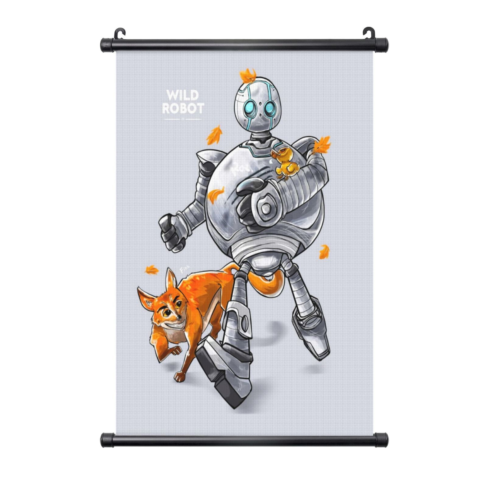 The Wild Robot Hanging Poster, Black Plastic Shaft Wall Hanging Posters ...