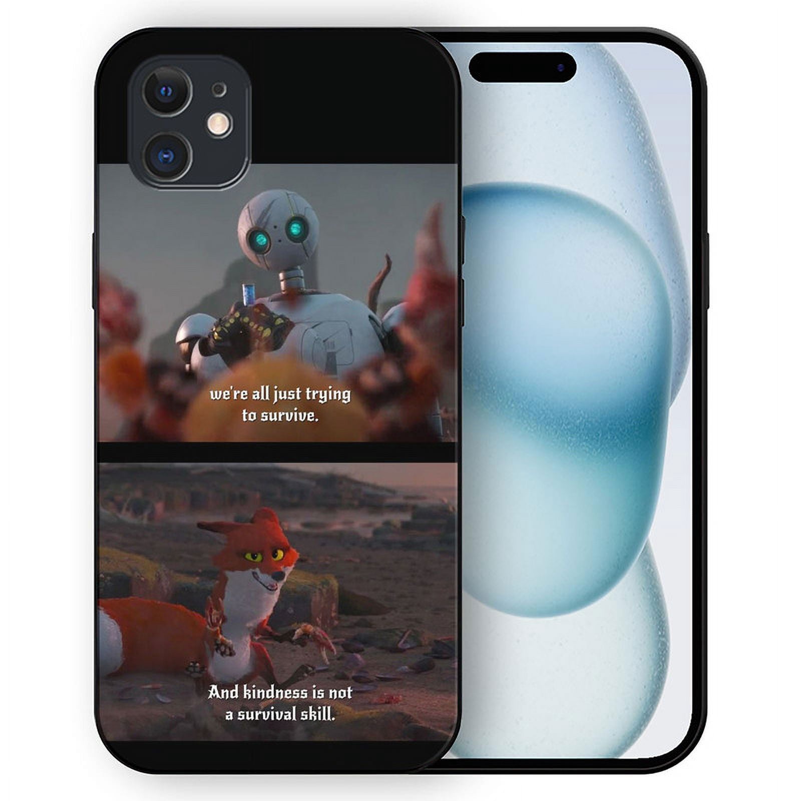 The Wild Robot Phone Case, for iPhone 11 Phone case, showcasing a print ...