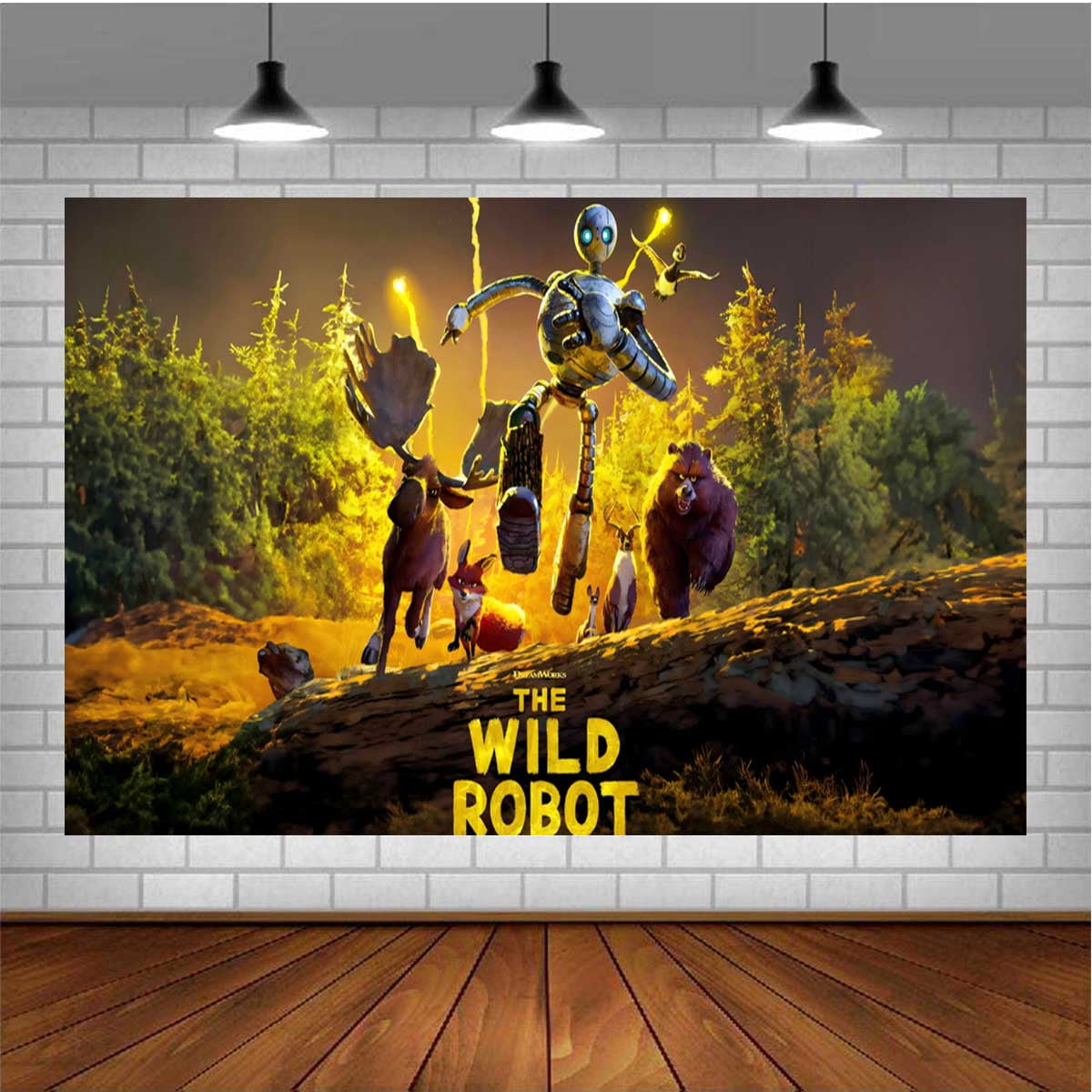 The Wild Robot Banner Poster Wall Decor Birthday Backdrop Background ...