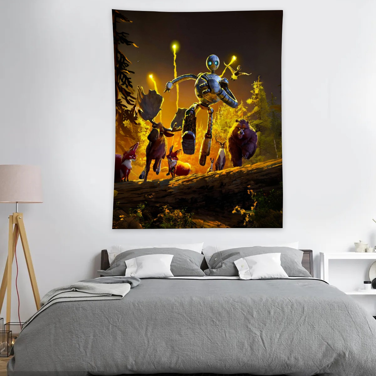 The Wild Robot tapestry provides vivid colors and a unique style to any ...
