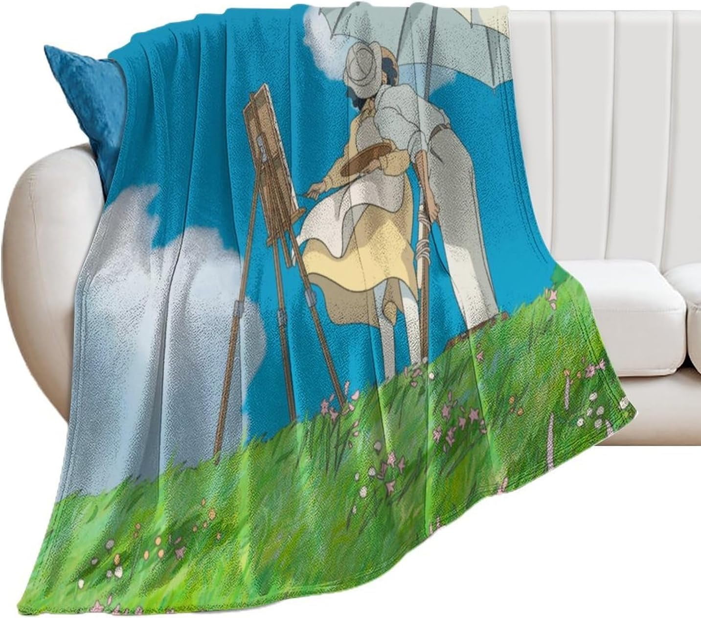 The Wind Rises Artwork Anime Fleece Blankets for Bed Couch Sofa Thick ...