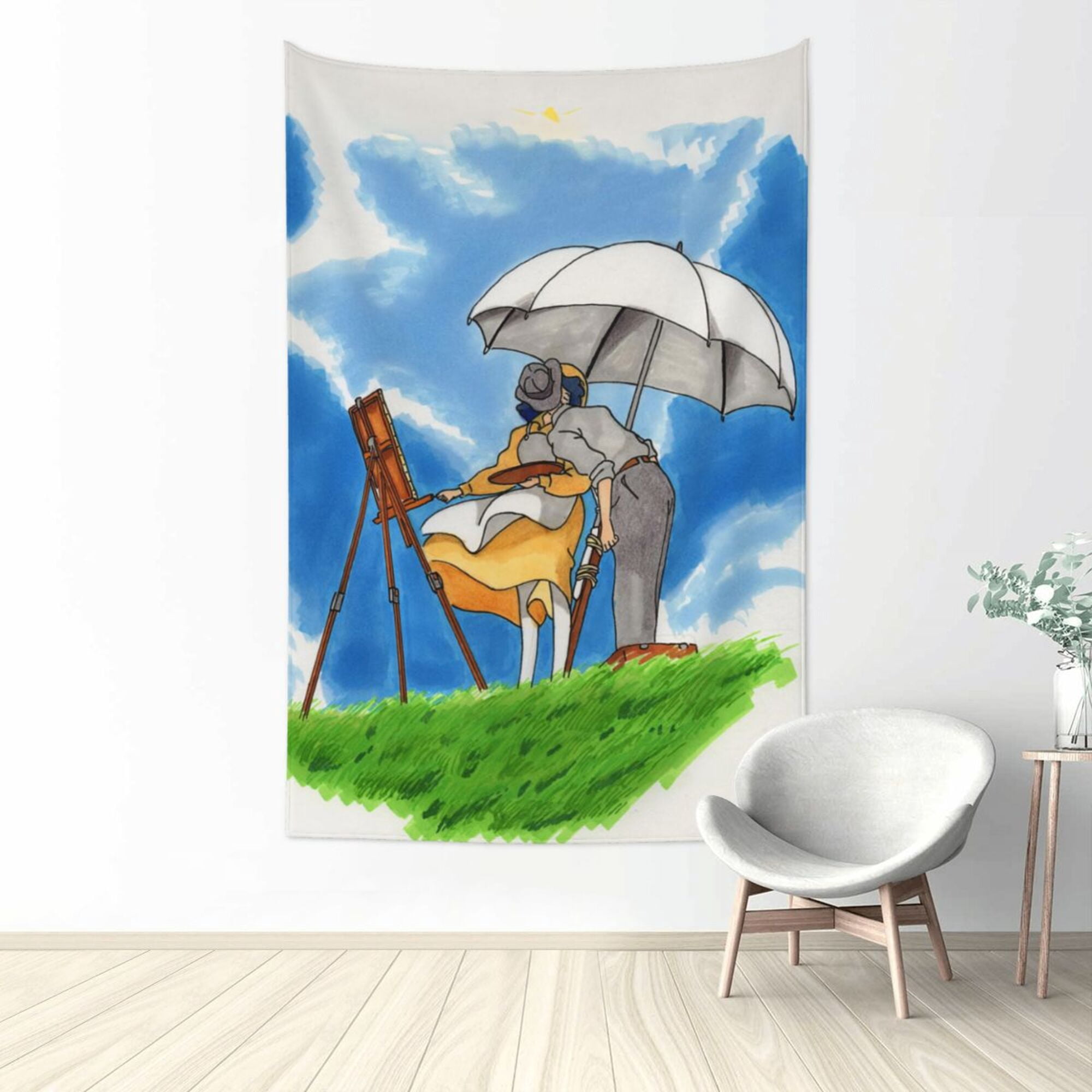 The Wind Rises Tapestry Cartoon Print Wall Art Hanging Tapestry Anime ...