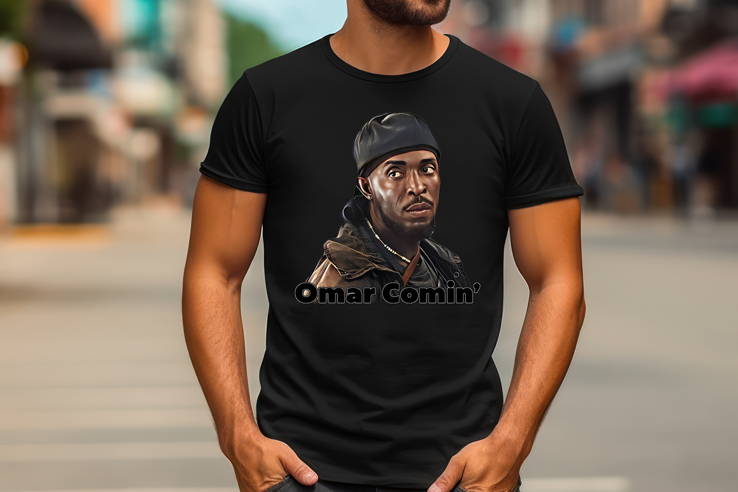 The Wire - Omar Little - The Wire Omar Coming T-Shirt - Walmart.com