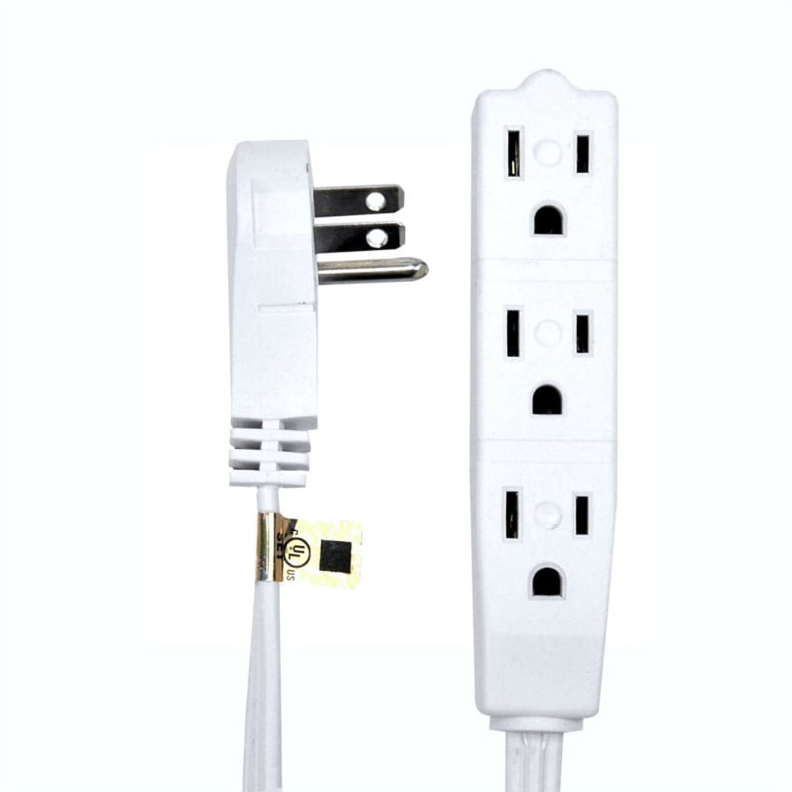 Walmart 12ft Heavy Duty 3 Outlet Indoor Flat Plug Electrical Extension ...