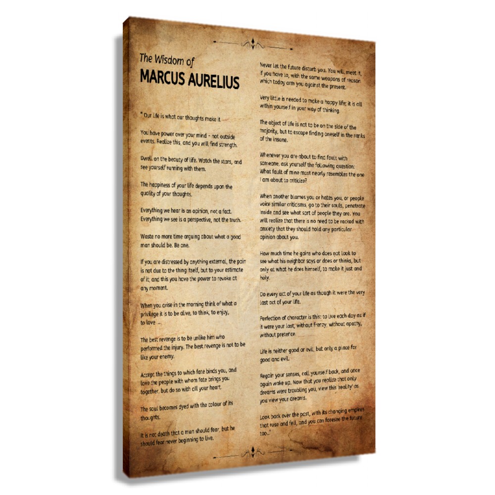The Wisdom of MARCUS AURELIUS Poem Wall Art Poetry Poster for Bedroom ...