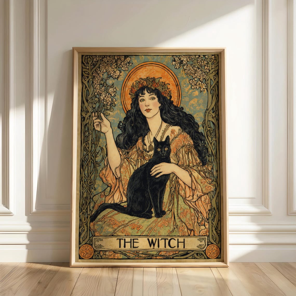 The Witch Tarot Card Art Nouveau Witch Alphonse Mucha Style Vintage ...
