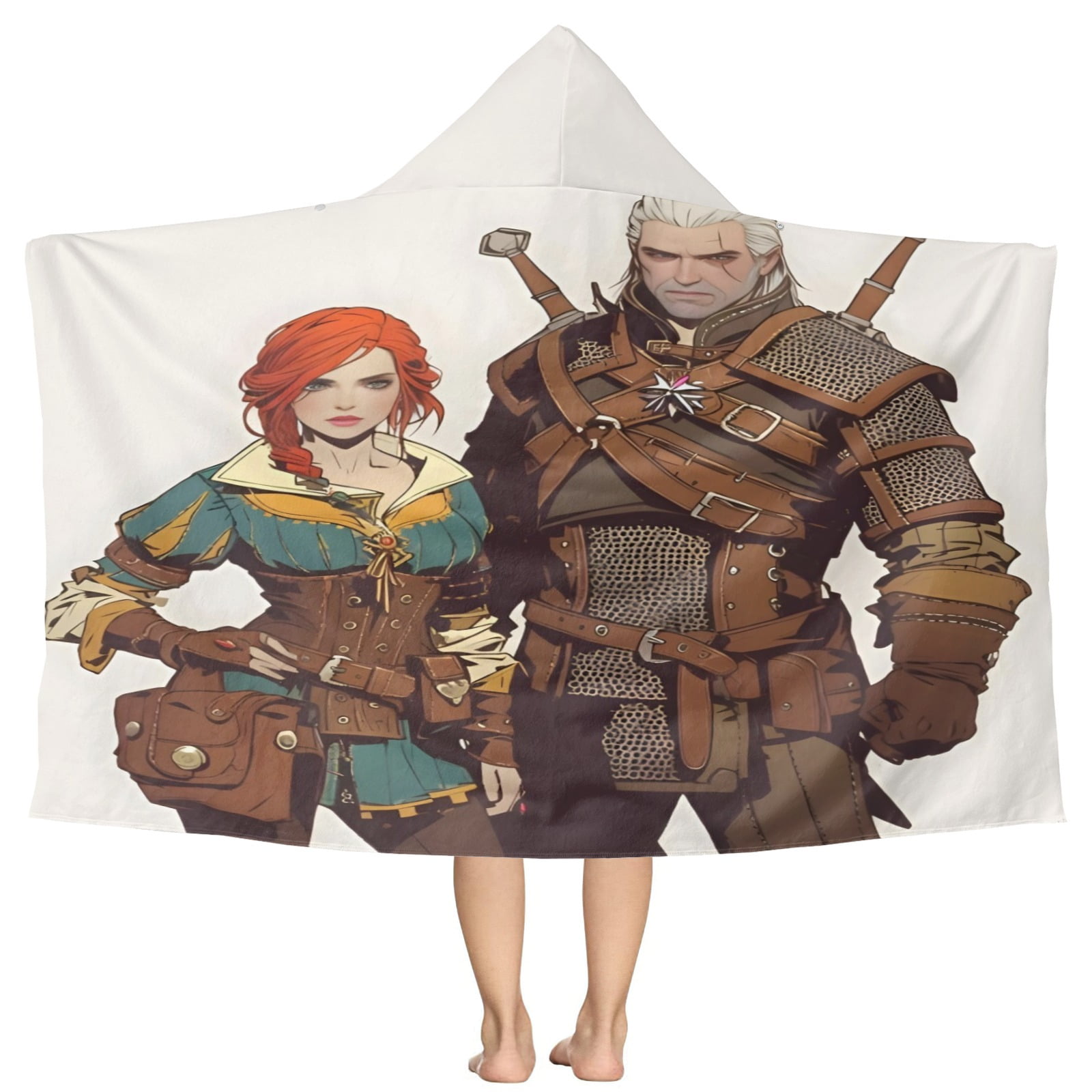 The Witcher Pattern Beach Poncho - Microfiber - Towel - Kids ...