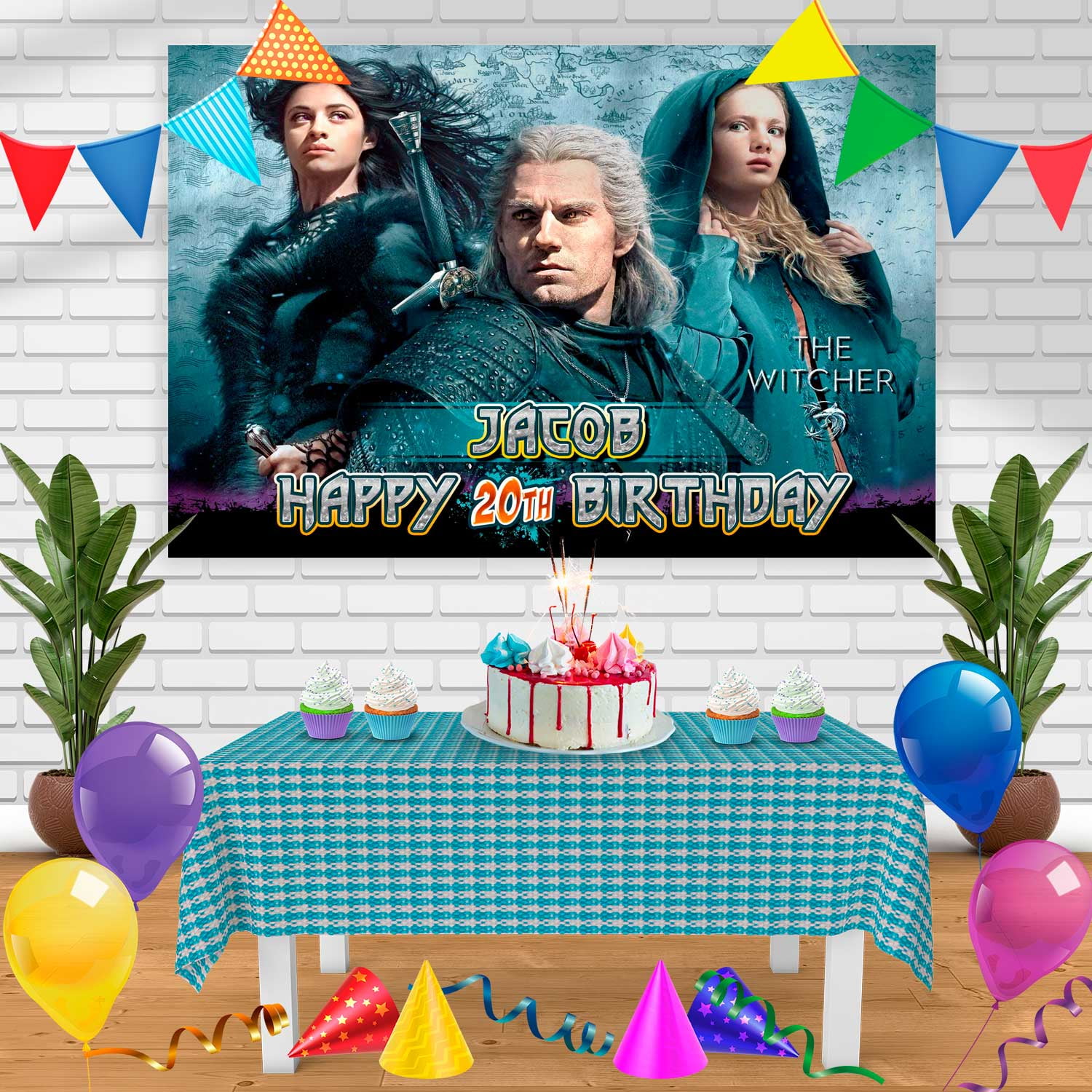The Witcher TV Show 2019 Birthday Banner Personalized Party Backdrop ...