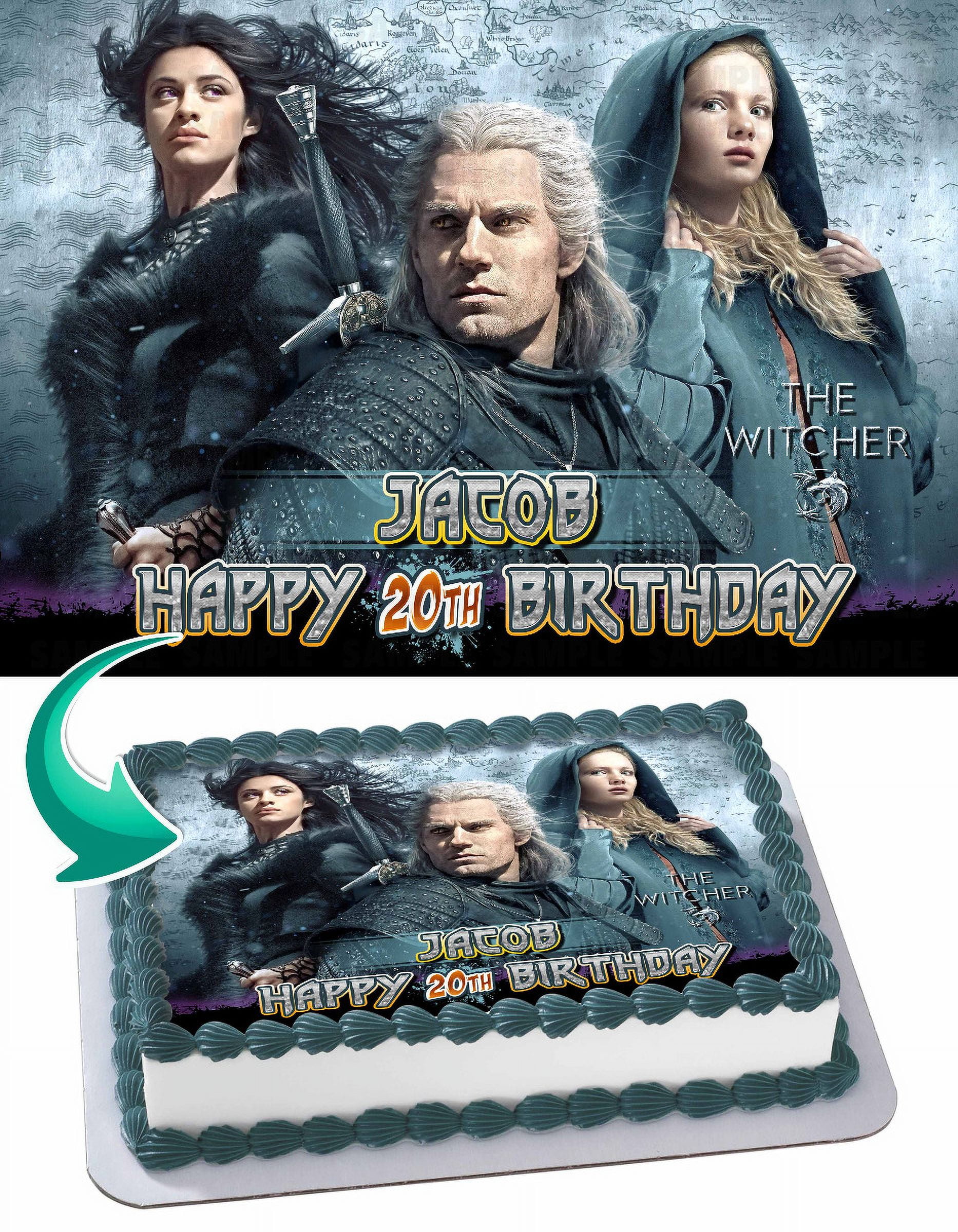 The Witcher TV Show Netflix Edible Cake Image Topper Personalized ...