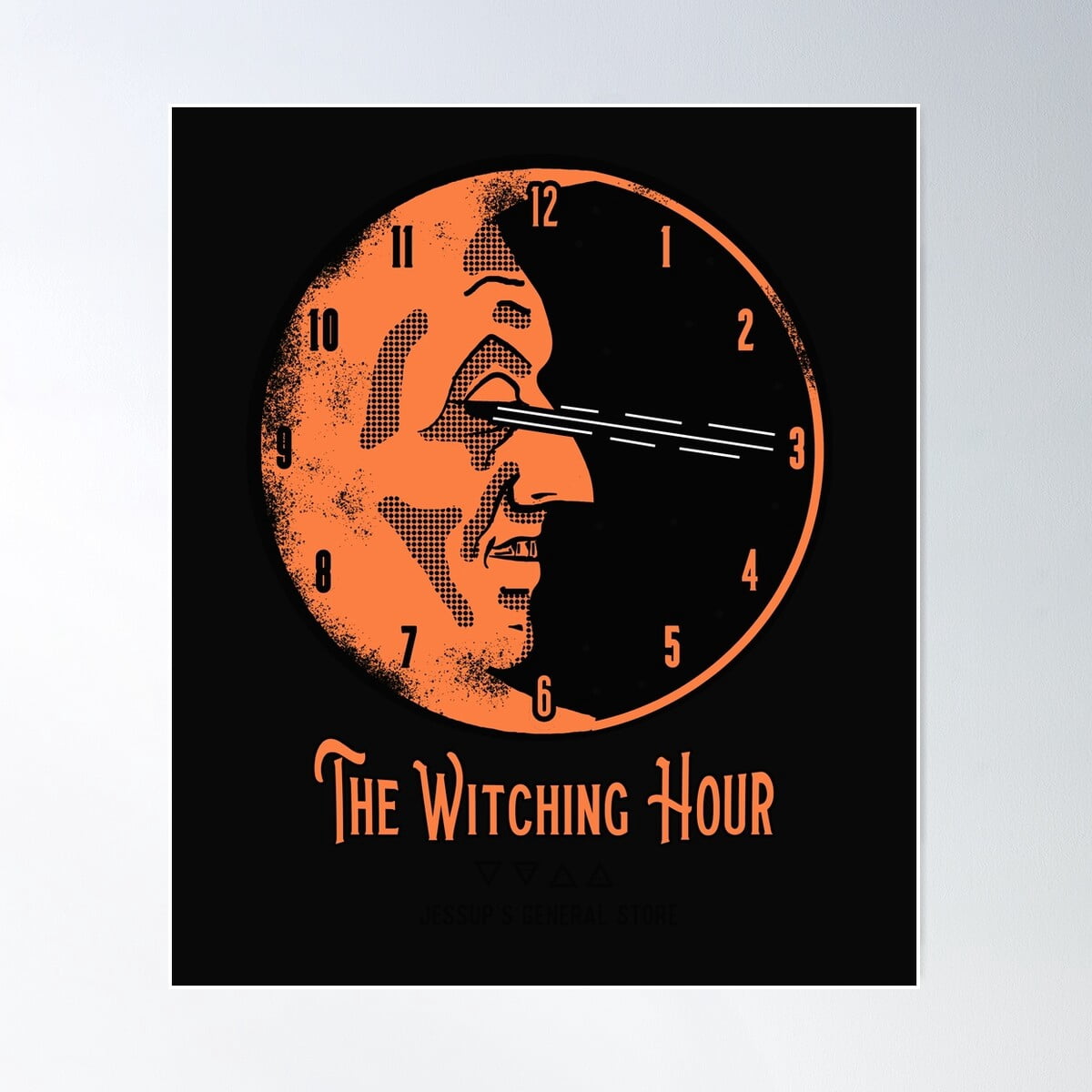 The Witching Hour Moon Design Poster Wall Art, Modern Wall Decor For ...