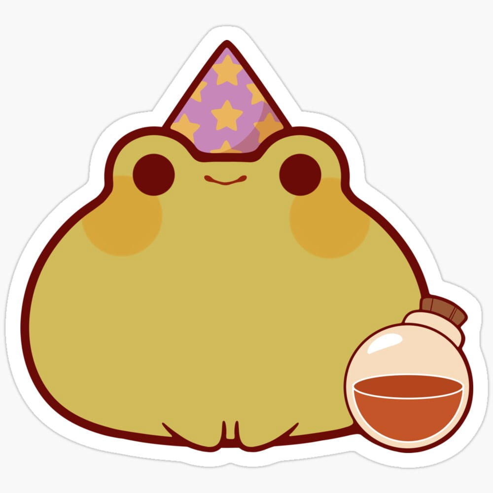 The Wizard Frog Sticker Phone Decal Water Bottle Stickers Car Decals ...