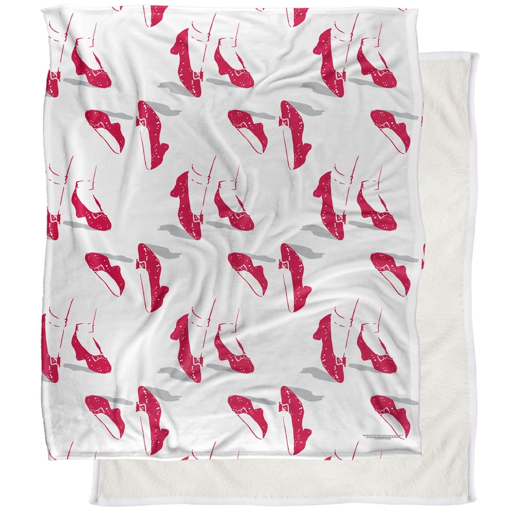 The Wizard of Oz Ruby Slippers All Over Print Silky Touch Sherpa Back ...