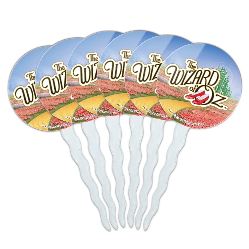 The Wizard of Oz Ruby Slippers Logo Cupcake Picks Toppers Decoration ...