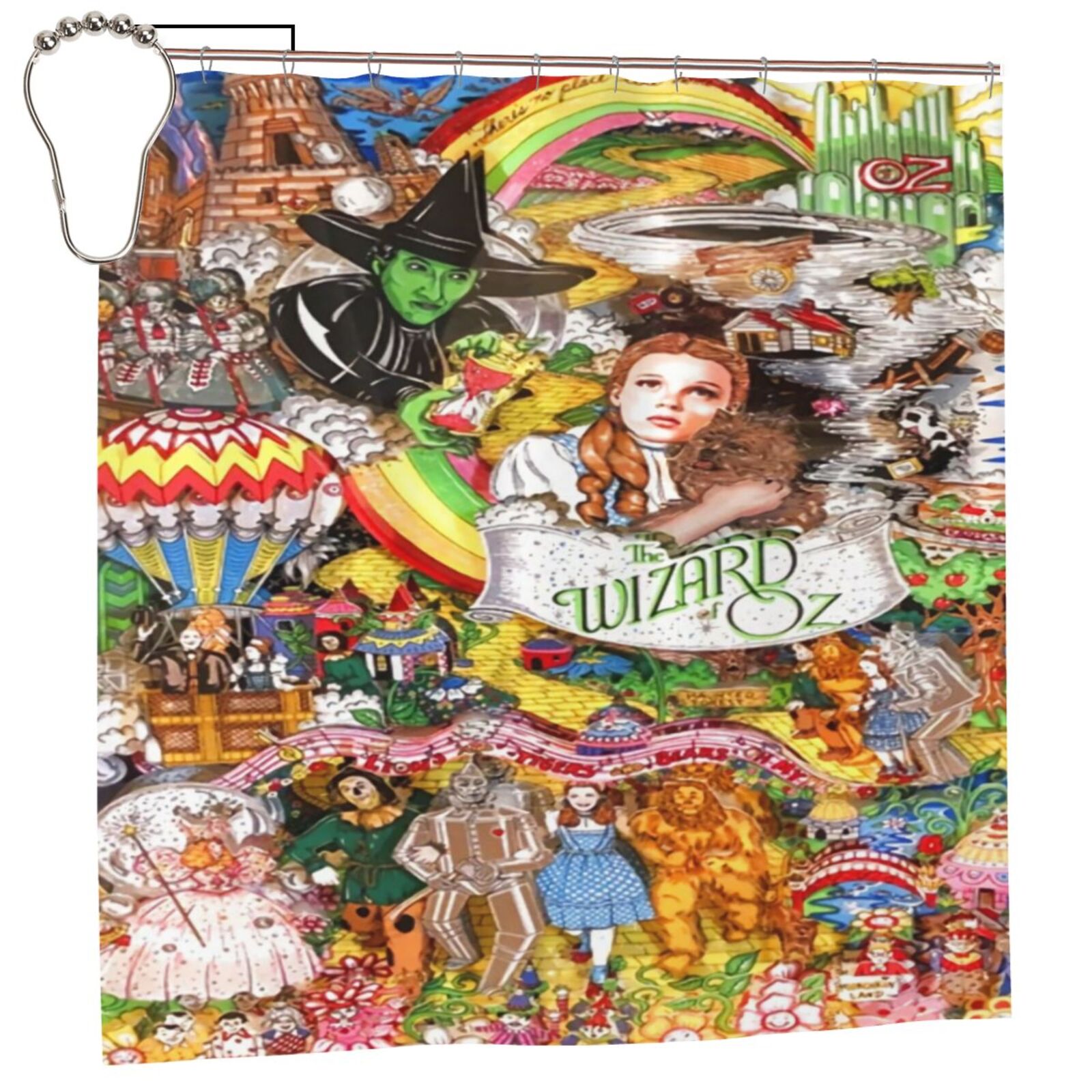 The Wizard of Oz Shower Curtain 72"x72" Horror Party Decor Home Bathtubs Bathroom Curtain ...