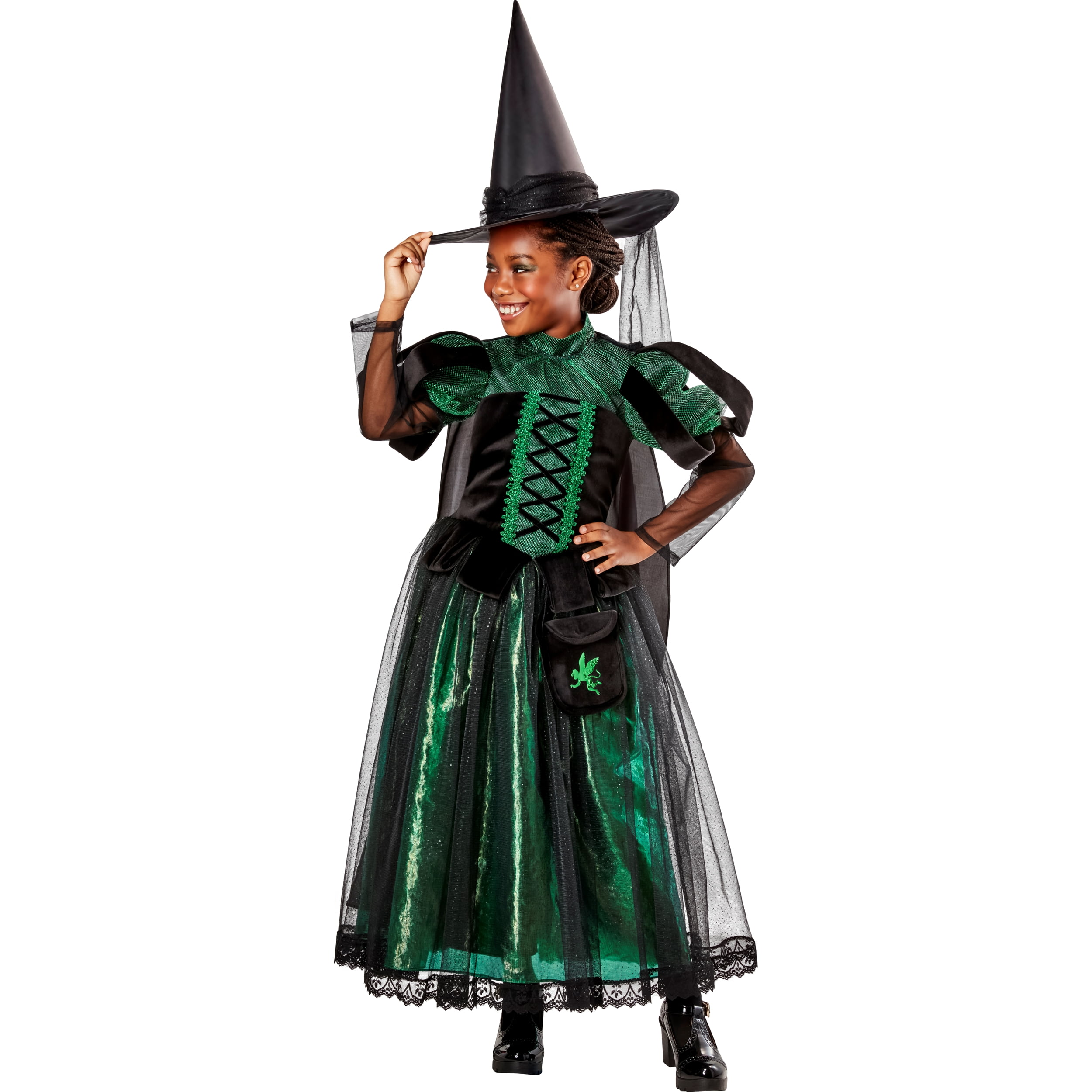 The Wizard of Oz Wicked Witch Deluxe Costume for Kids by Rubies, Girls ...