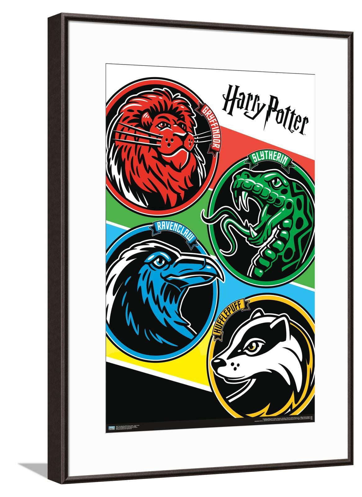The Wizarding World: Harry Potter - Color Crests Canvas Wall Poster, 14 ...