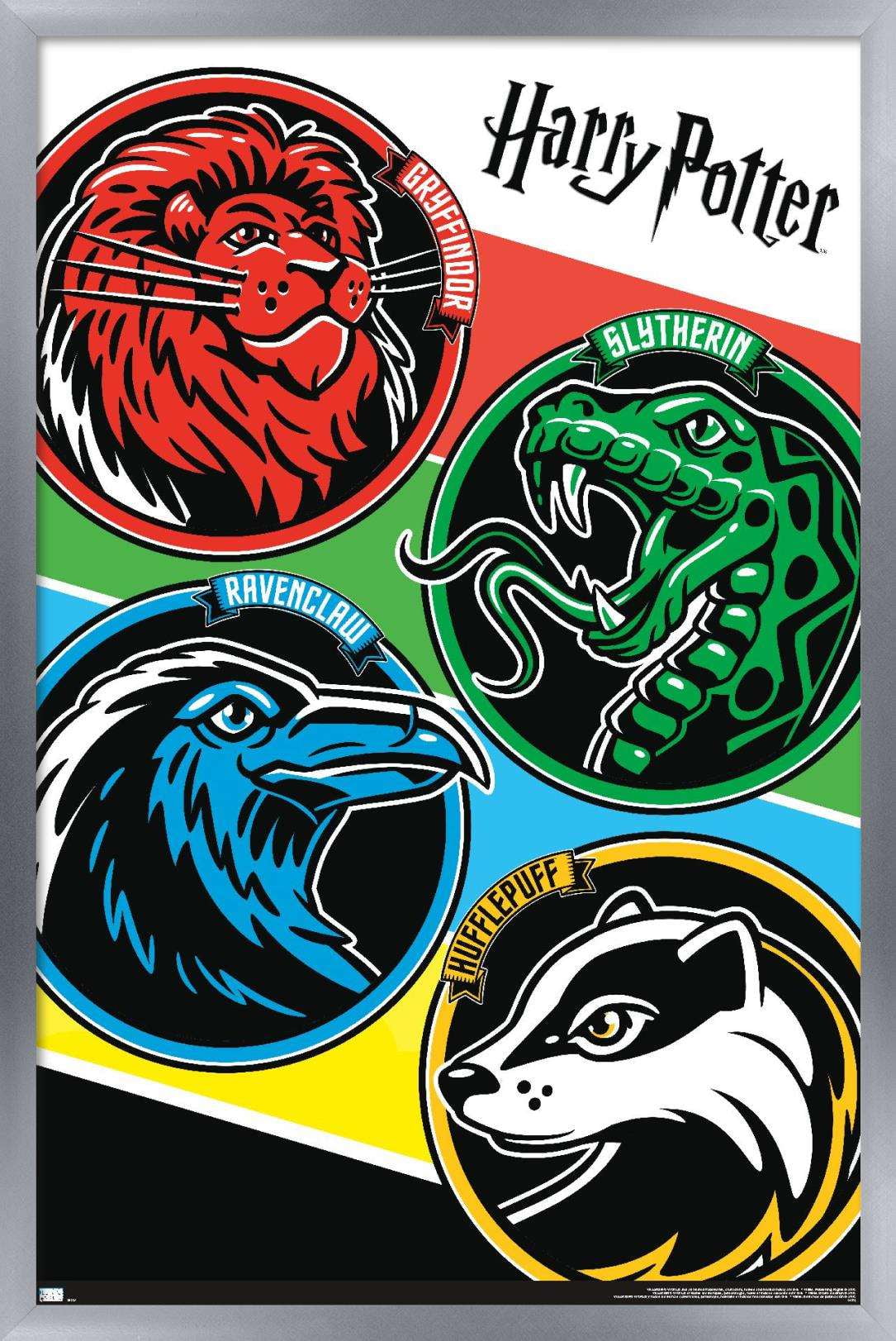 The Wizarding World: Harry Potter - Color Crests Wall Poster, 14.725" x ...