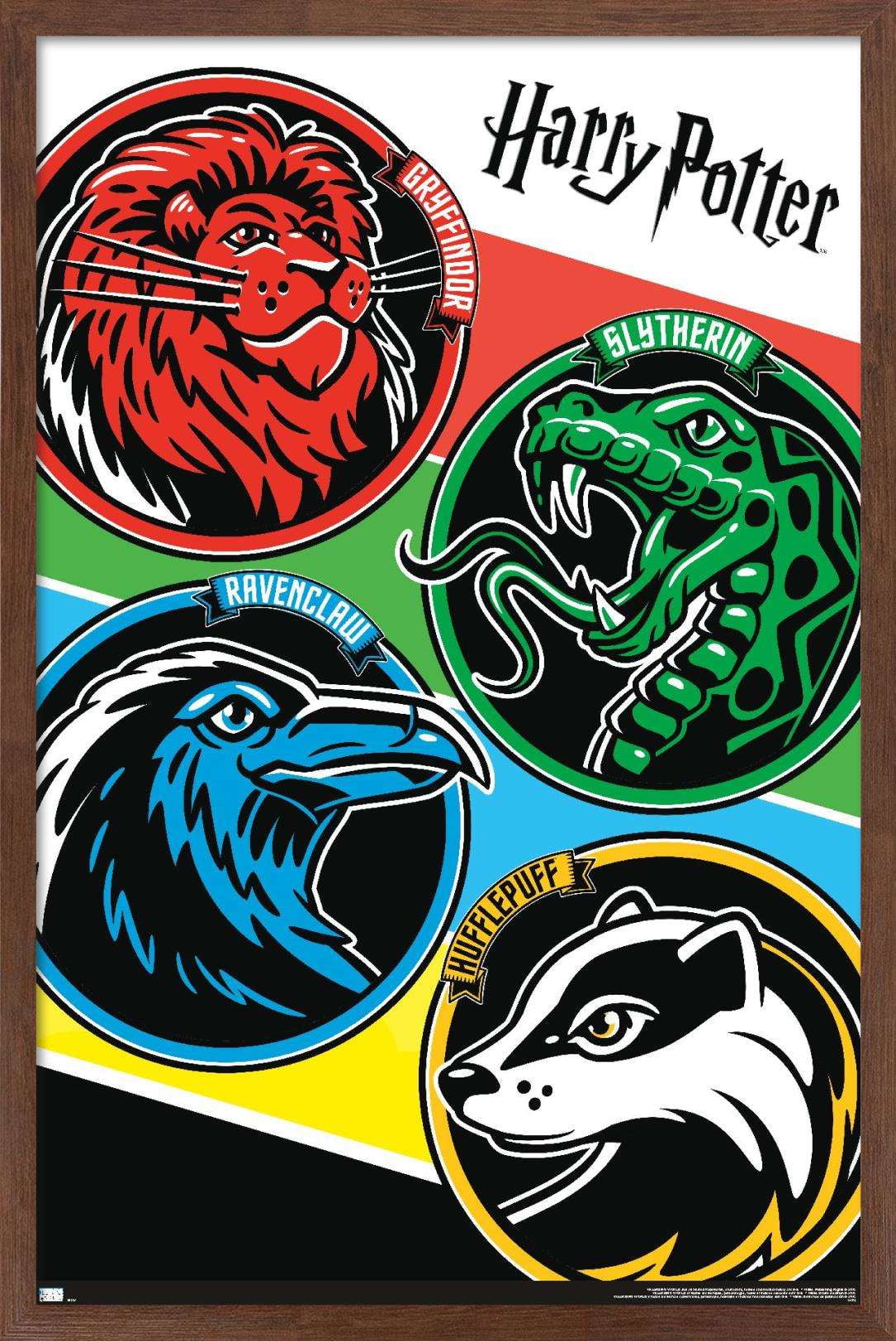 The Wizarding World: Harry Potter - Color Crests Wall Poster, 22.375" x ...