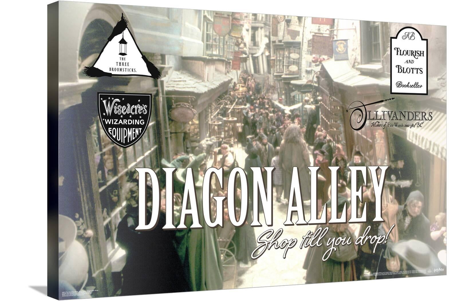 The Wizarding World: Harry Potter - Diagon Alley Shops Canvas Wall ...