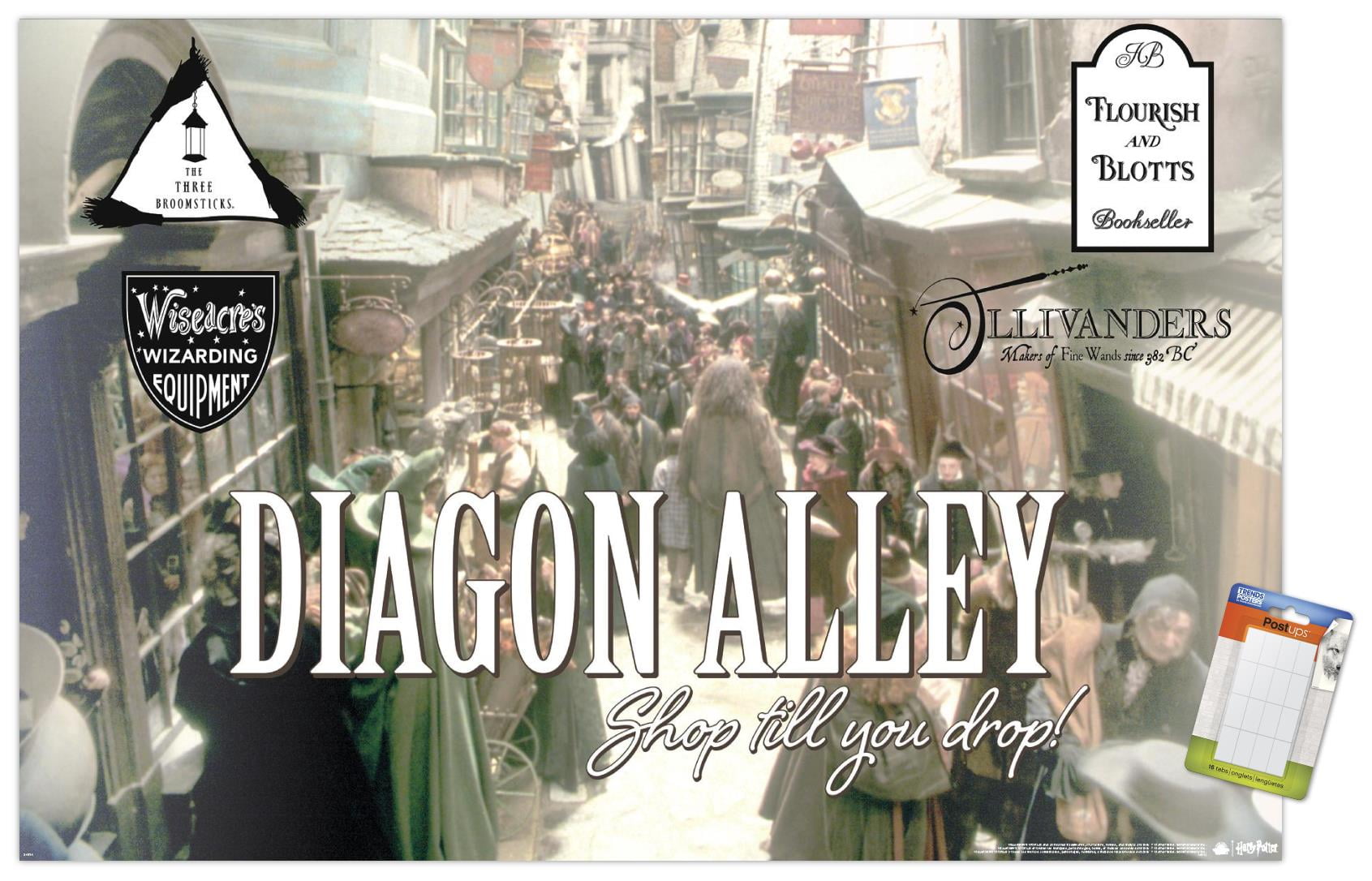 The Wizarding World: Harry Potter - Diagon Alley Shops Wall Poster, 14. ...