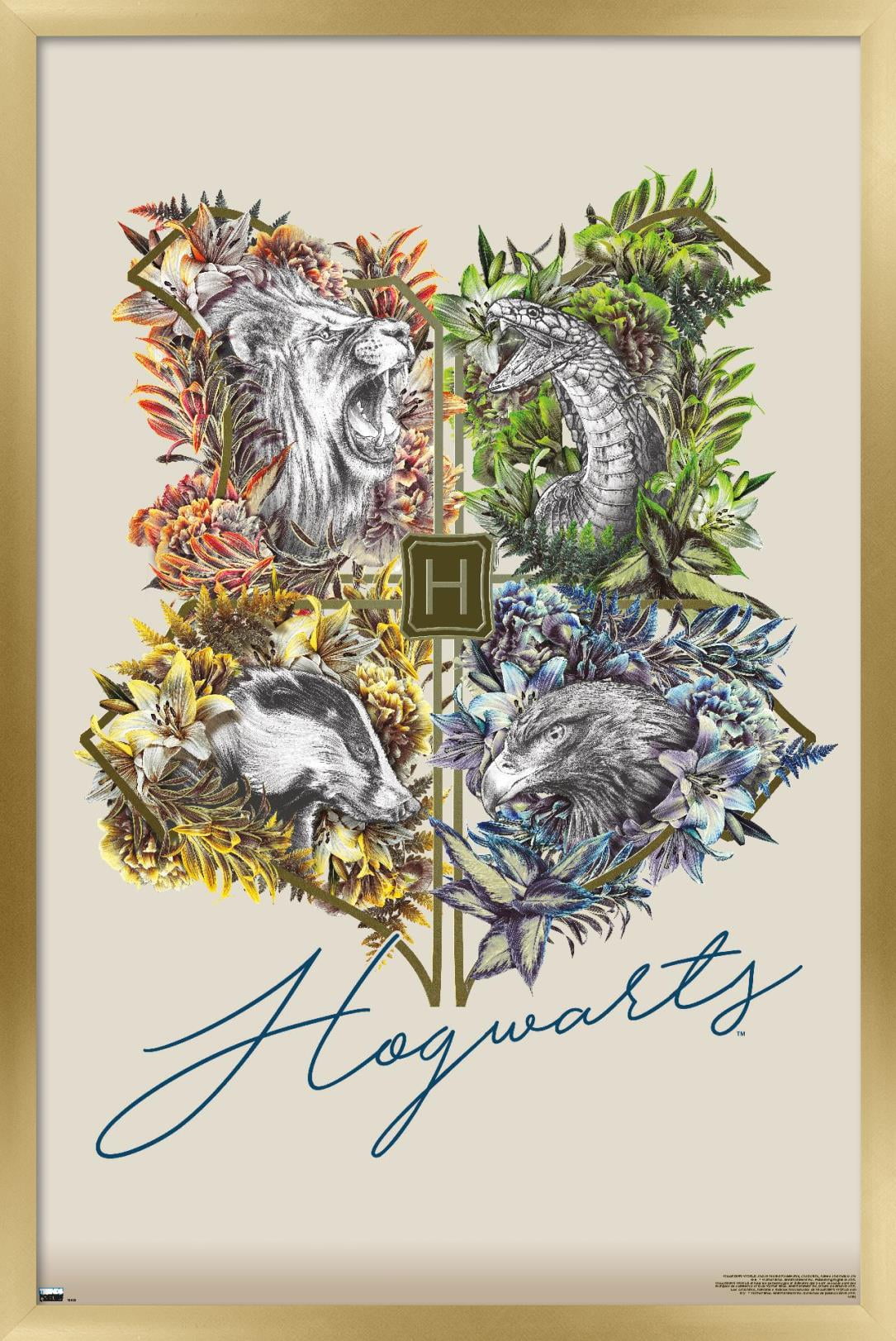 The Wizarding World: Harry Potter - Flower House Crest Wall Poster, 22. ...