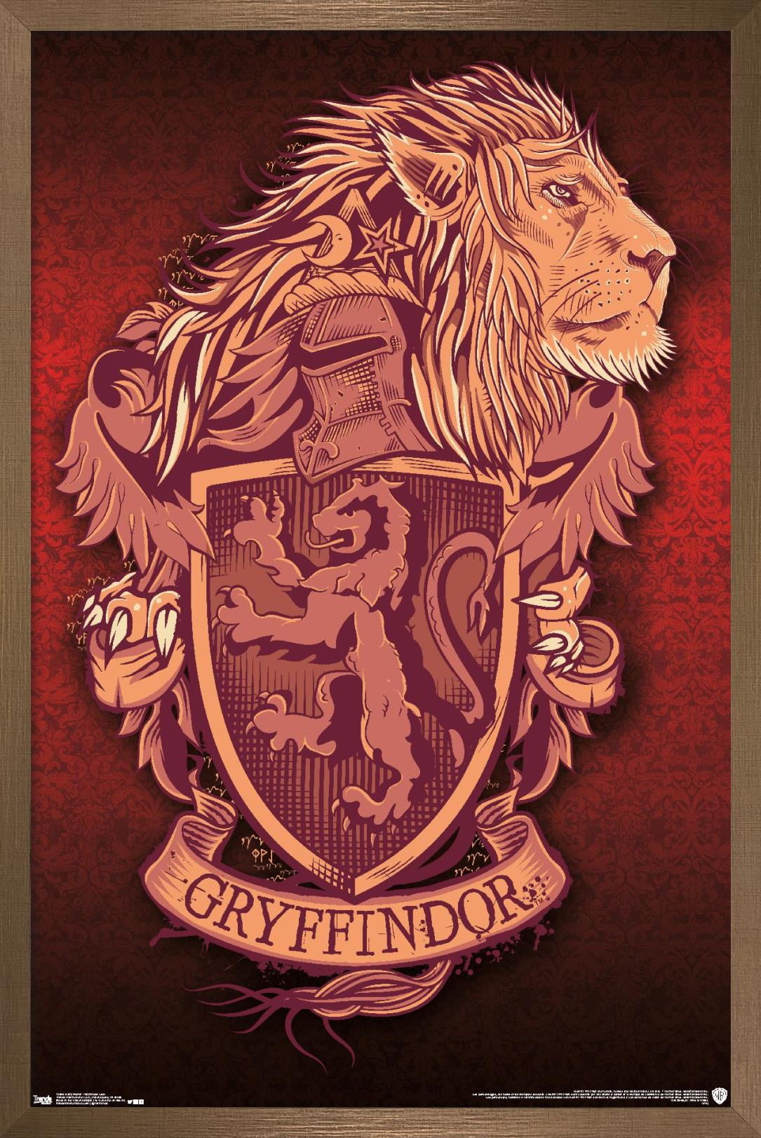 The Wizarding World: Harry Potter - Gryffindor Lion Crest Wall Poster ...