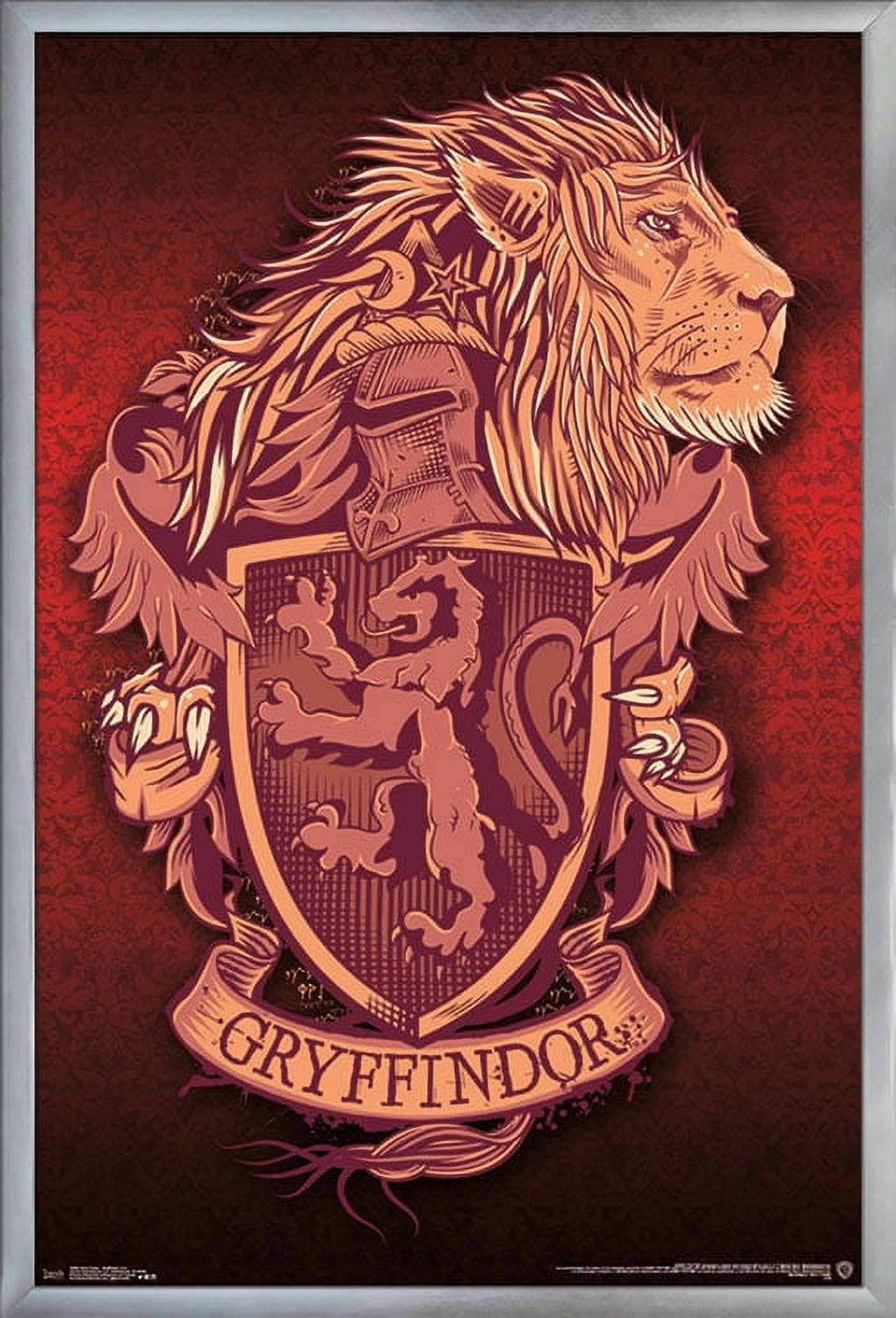 The Wizarding World: Harry Potter - Gryffindor Lion Crest Wall Poster ...