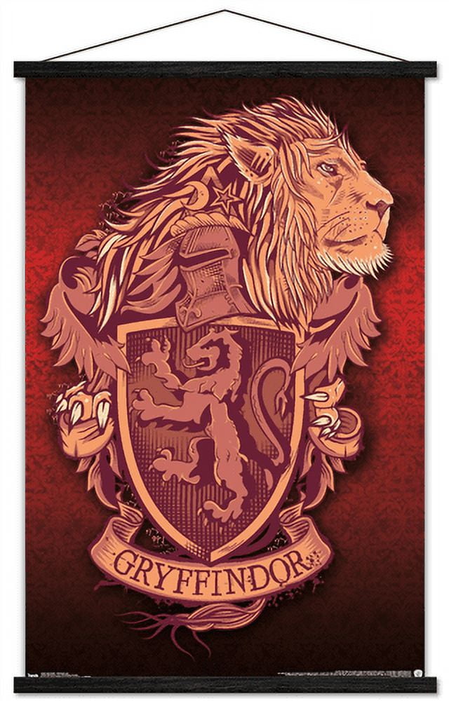 The Wizarding World: Harry Potter - Gryffindor Lion Crest Wall Poster ...