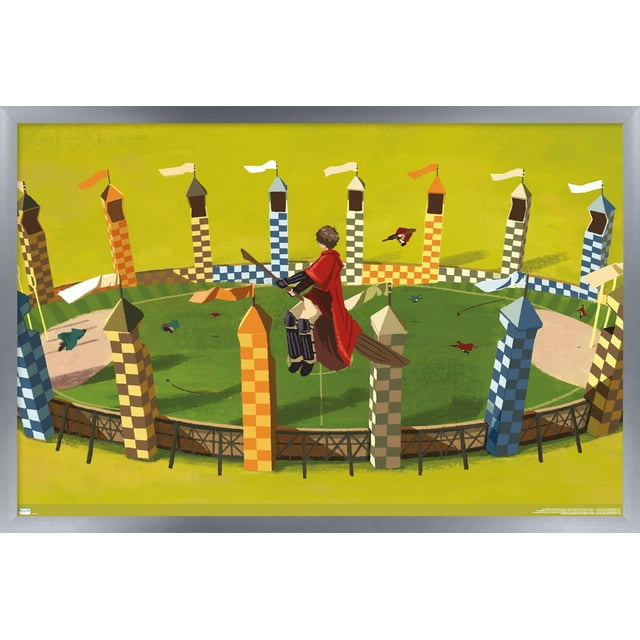 The Wizarding World: Harry Potter - Harry Quidditch Wall Poster, 14.725 ...