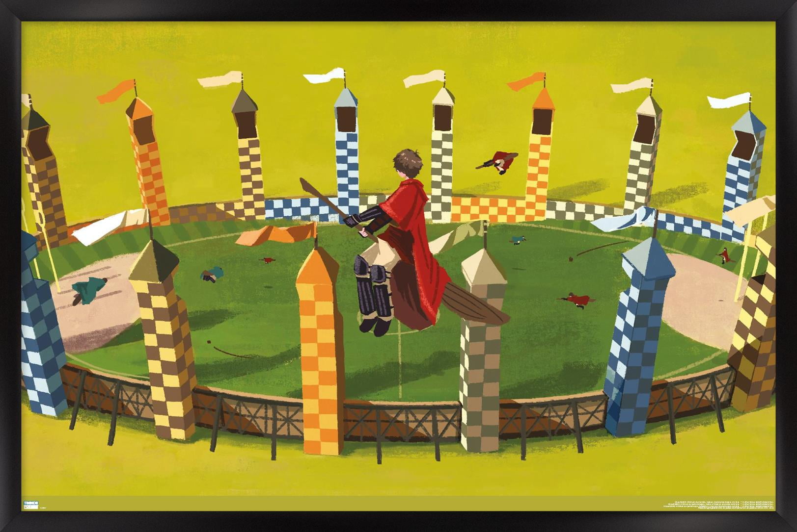 The Wizarding World: Harry Potter - Harry Quidditch Wall Poster, 22.375 ...