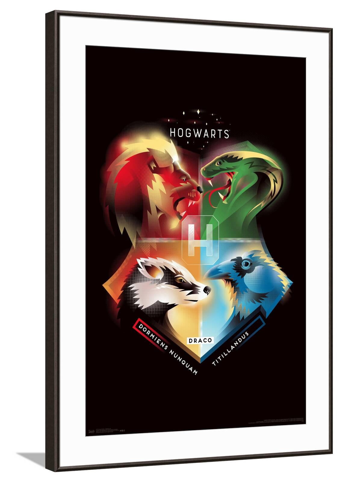 The Wizarding World: Harry Potter - Hogwarts House Crests Canvas Wall ...