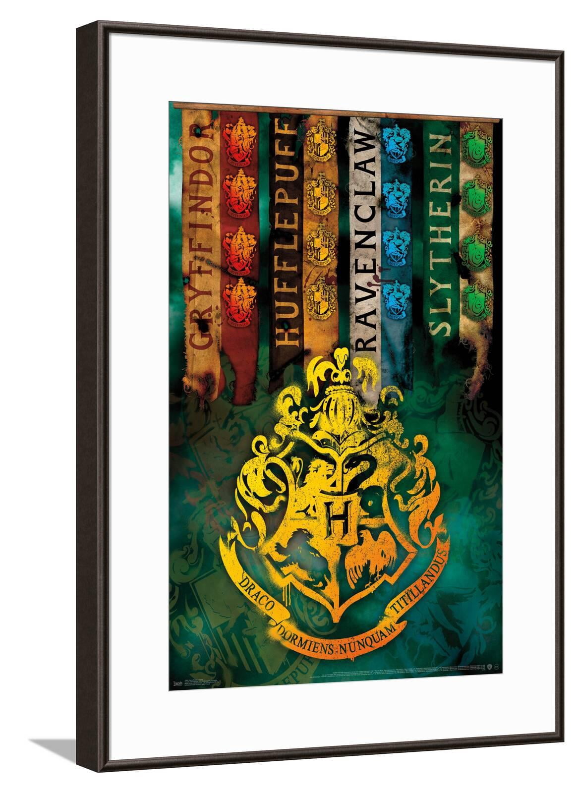 The Wizarding World: Harry Potter - House Crests Canvas Wall Poster, 14 ...