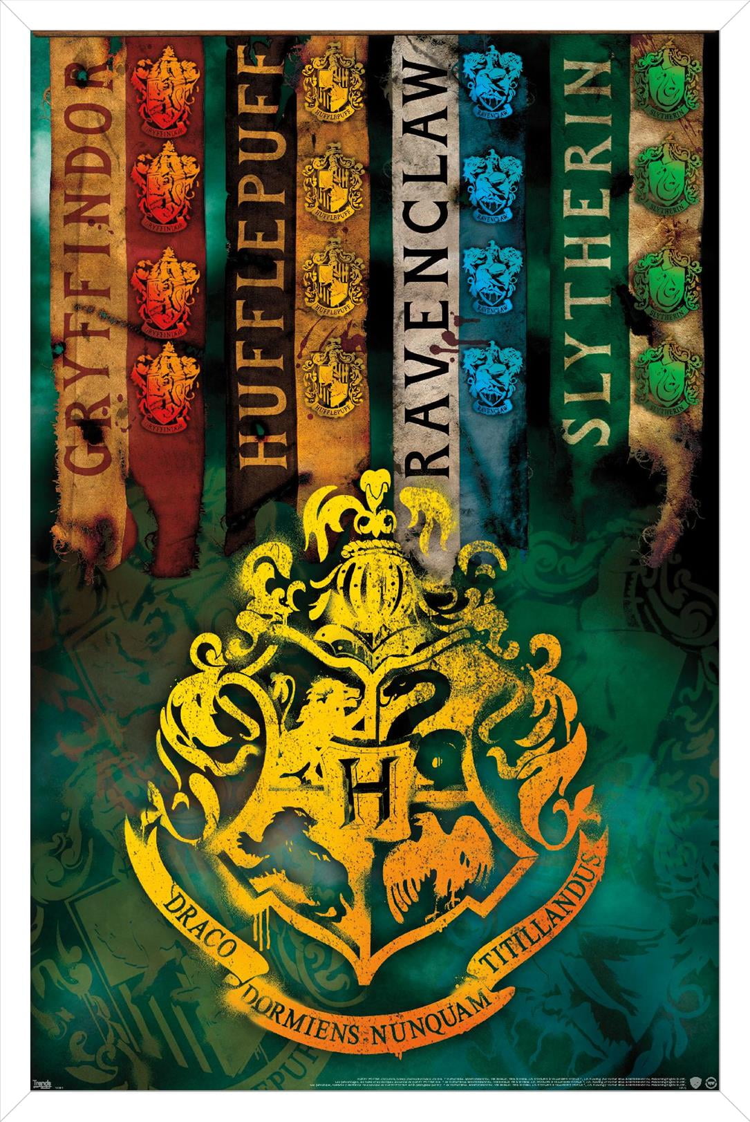 The Wizarding World: Harry Potter - House Crests Wall Poster, 22.375" x ...