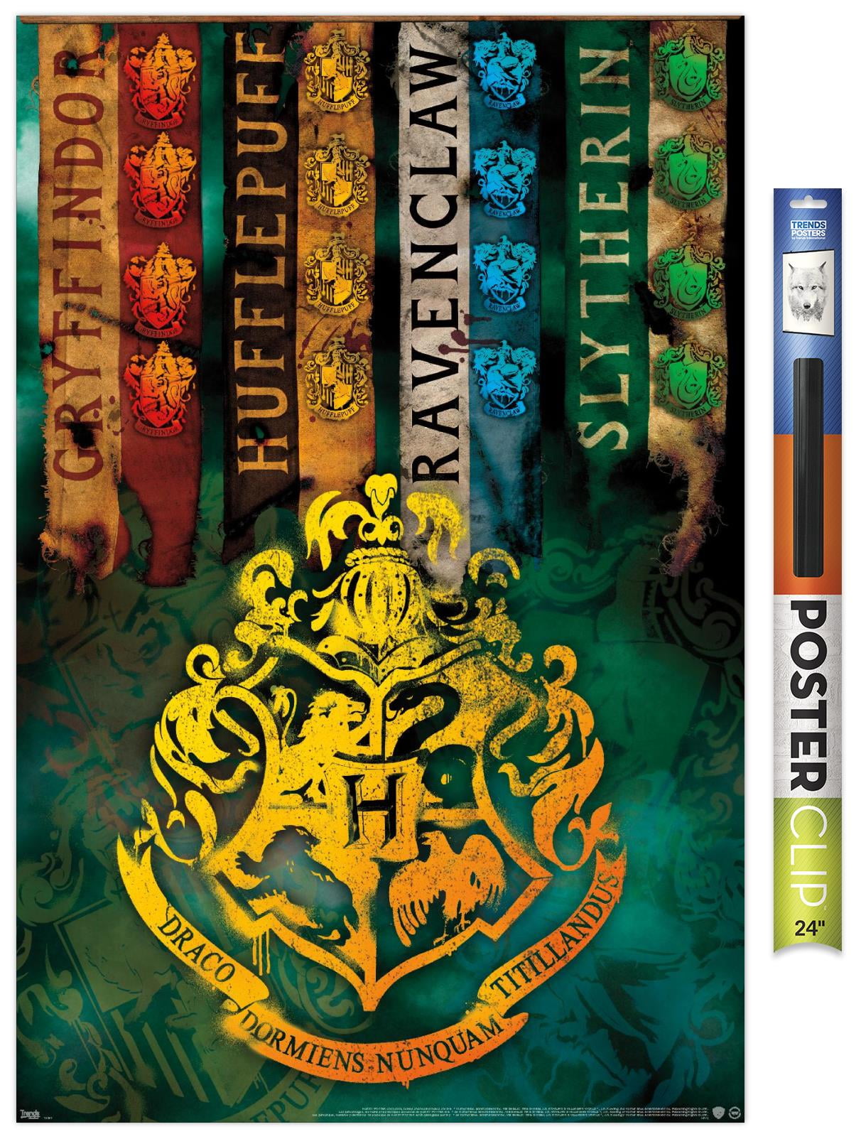 The Wizarding World: Harry Potter - House Crests Wall Poster, 22.375" x ...