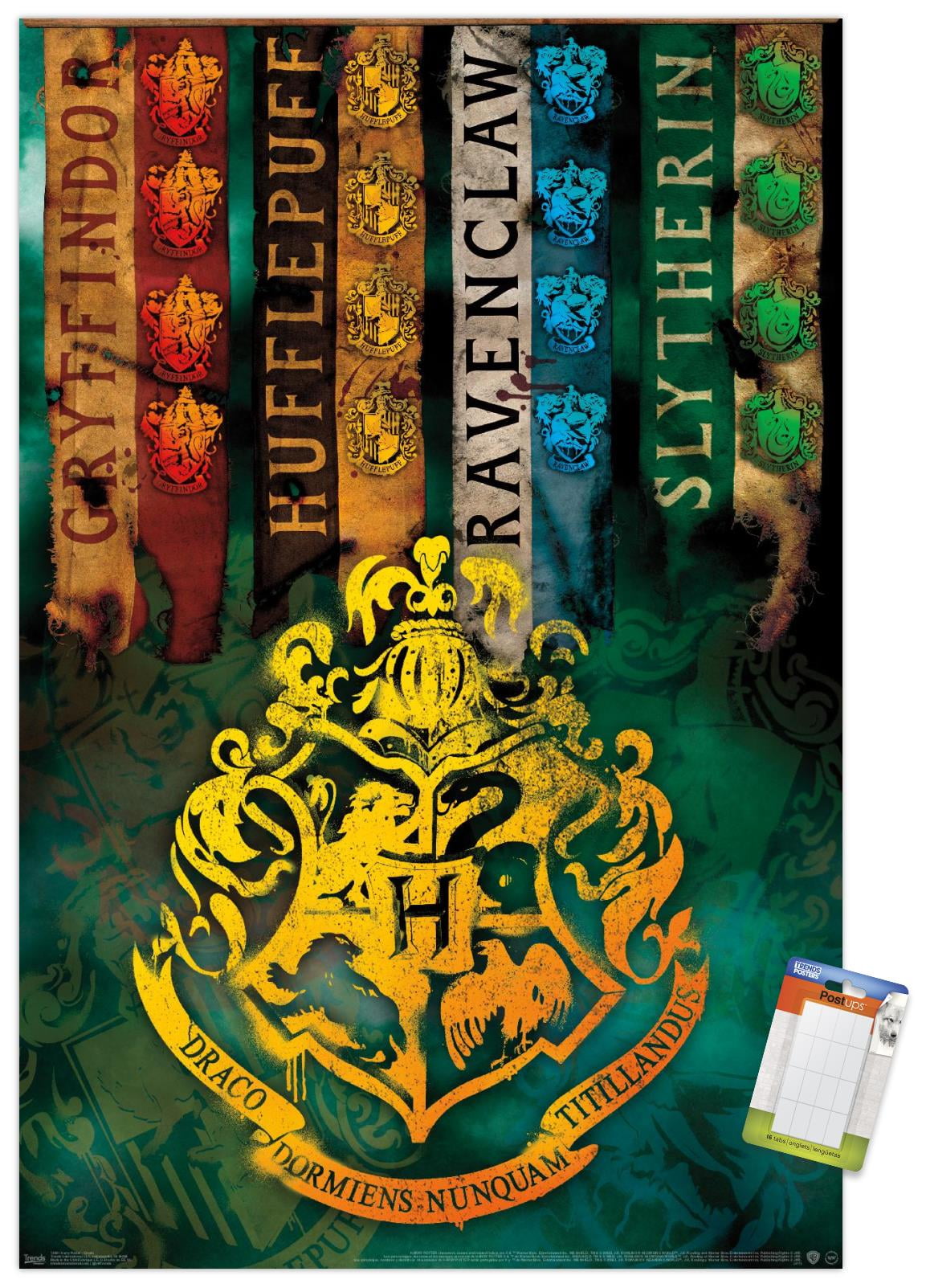 The Wizarding World: Harry Potter - House Crests Wall Poster, 22.375" x ...