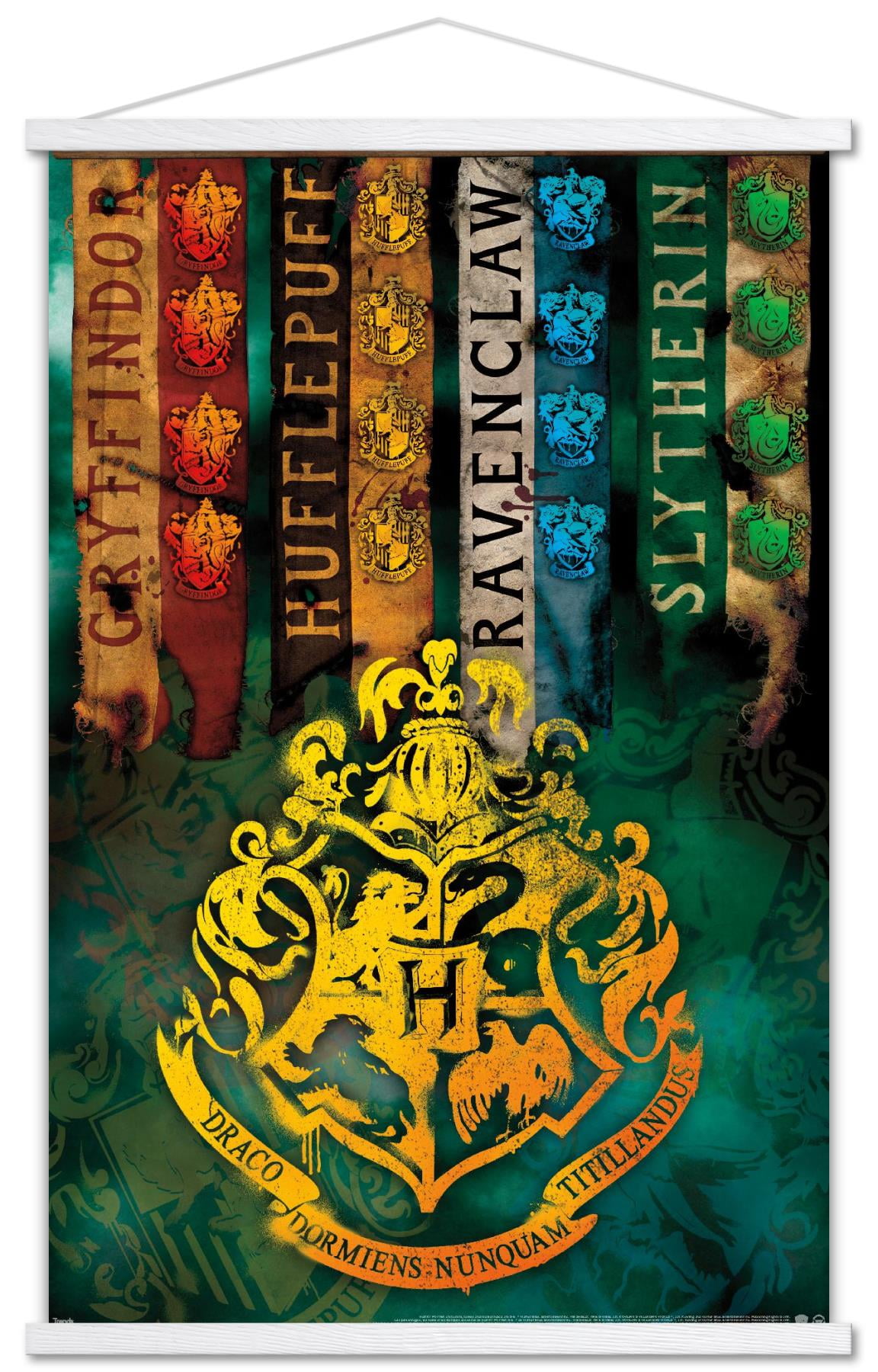 The Wizarding World: Harry Potter - House Crests Wall Poster with ...