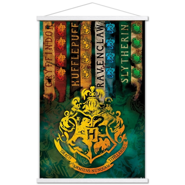 The Wizarding World: Harry Potter - House Crests Wall Poster with ...