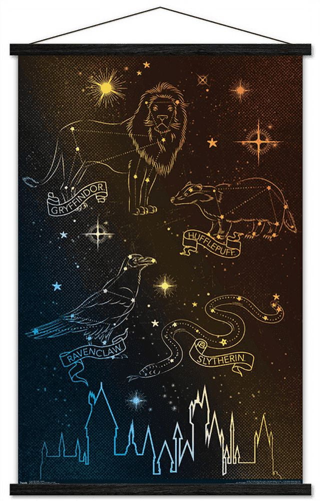The Wizarding World: Harry Potter - Houses in the Stars Wall Poster ...