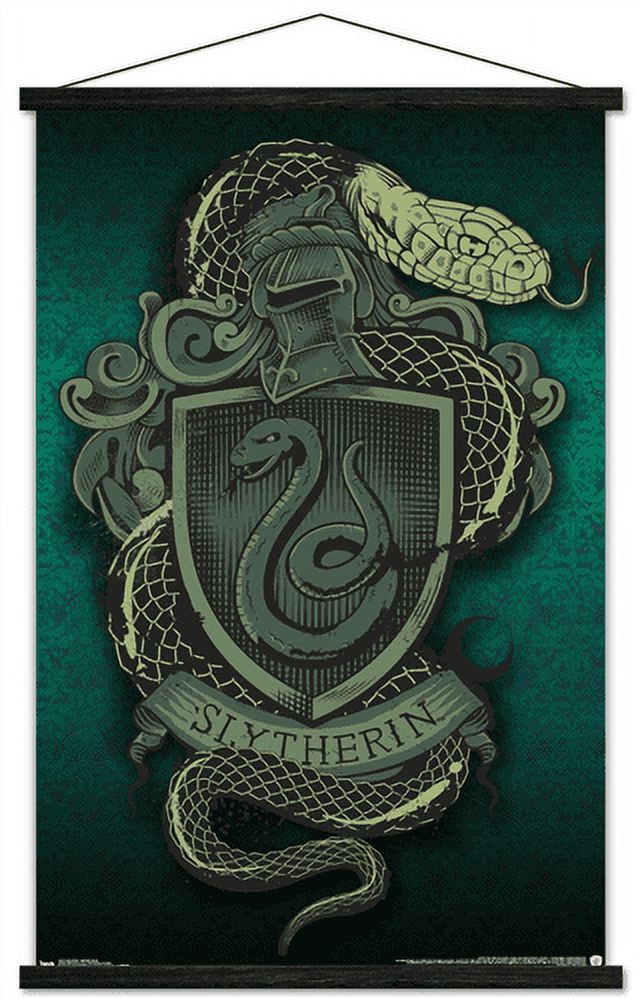 The Wizarding World: Harry Potter - Slytherin Snake Crest Wall Poster ...